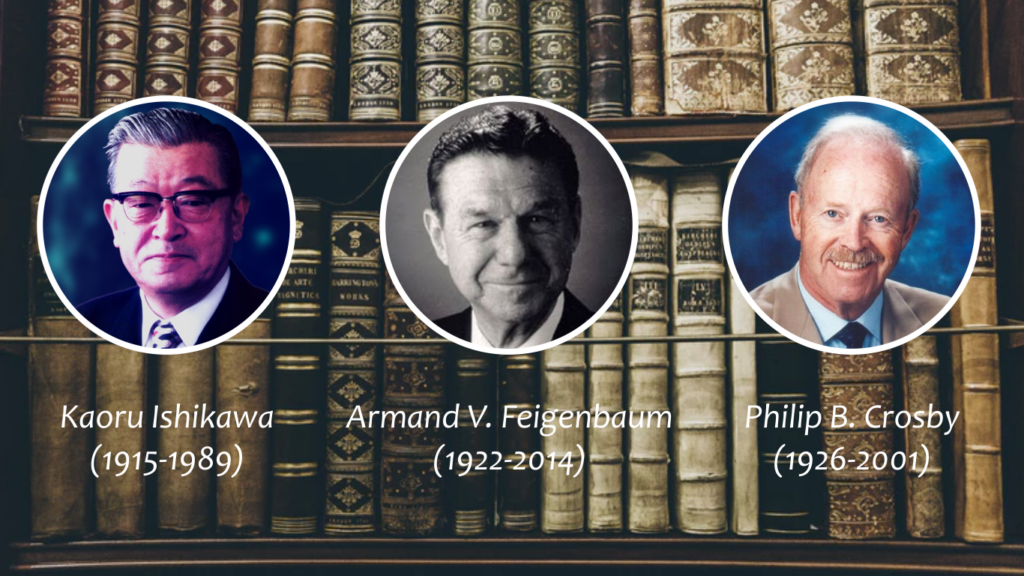 A Qualidade no mundo – As histórias de Ishikawa, Feigenbaum e Crosby – UBQ